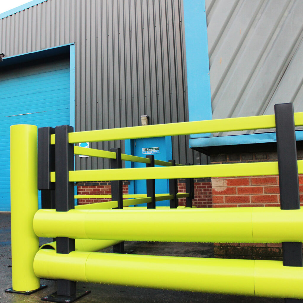Double Bumper Pedestrian Barriers - Brandsafe Protection